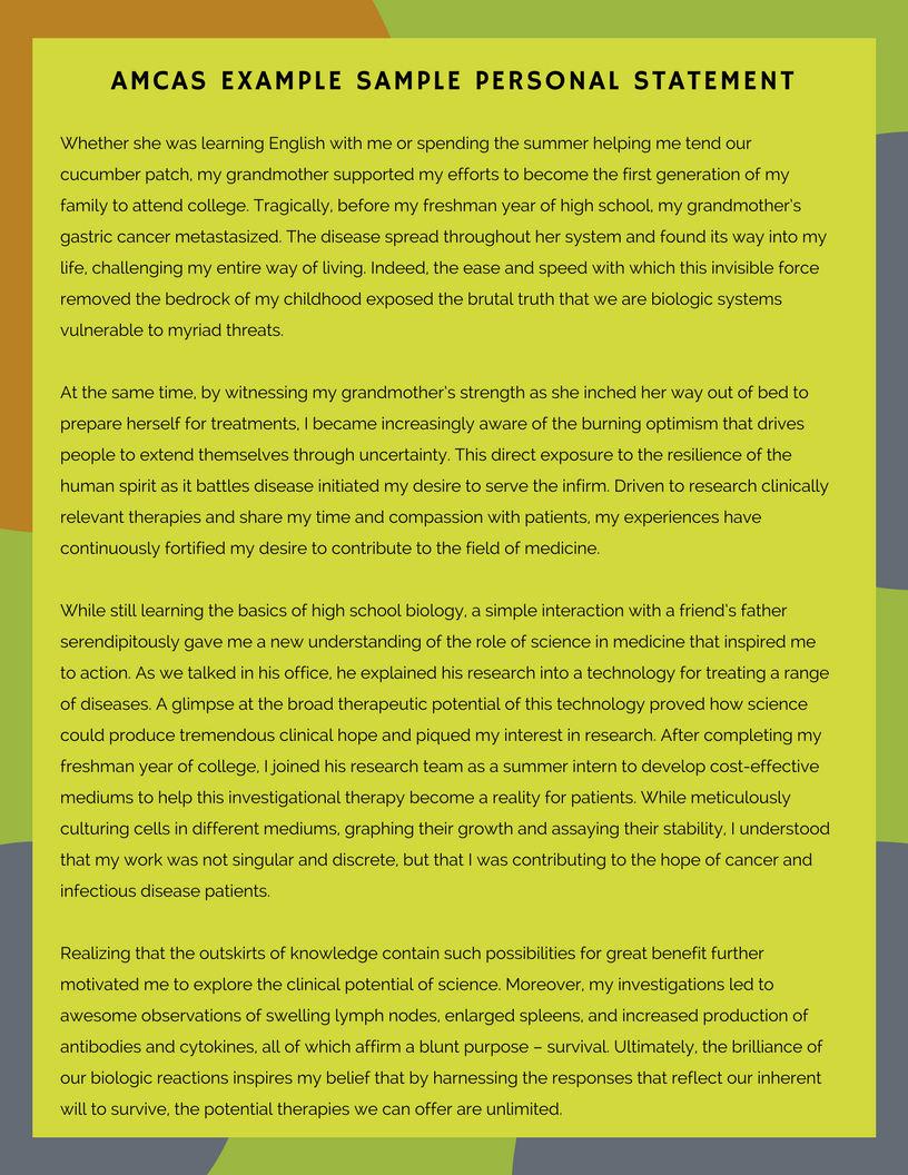 What To Include In A Personal Statement For Medical School Medical School Personal Statement 